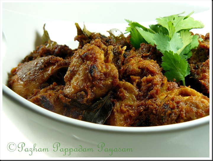 Kerala Chicken roast (Serves 4) by Pazham Pappadam Payasam
